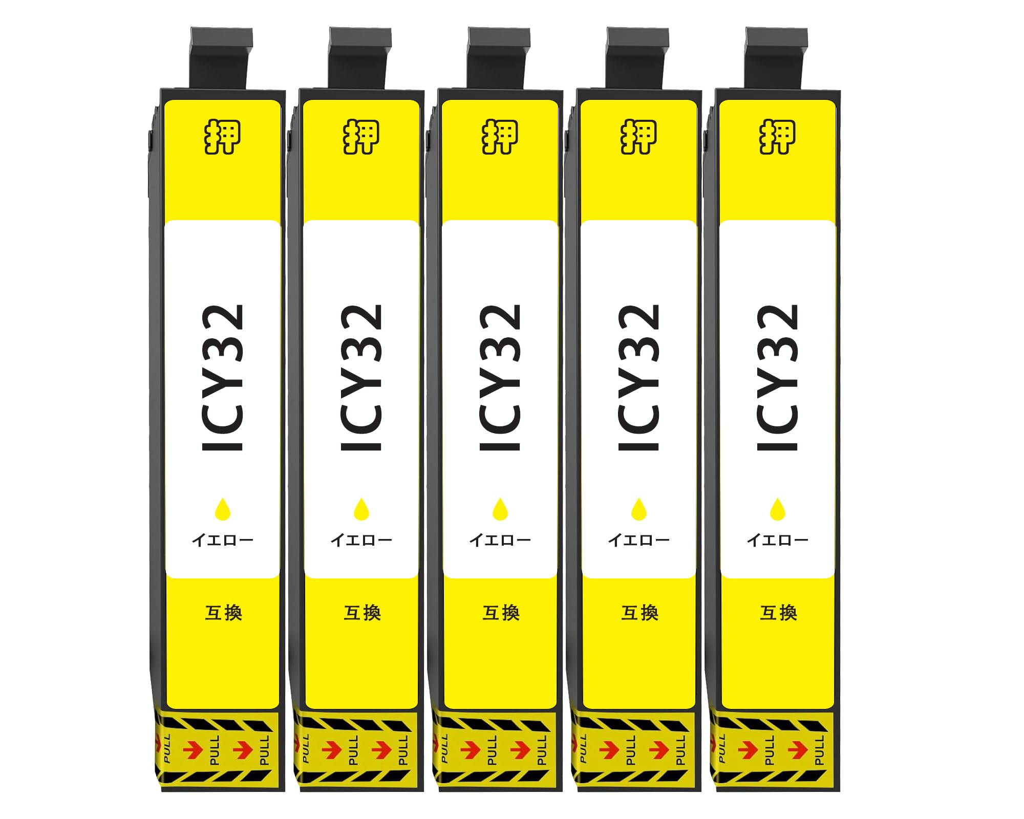 Amazon.co.jp: 【埼京企画】ICY32 イエロー(5本セット) 互換インクカートリッジ (IC32 IC6CL32) 純正インクと併用可能 残量検知対応 最新ICチップ搭載 国内 ...