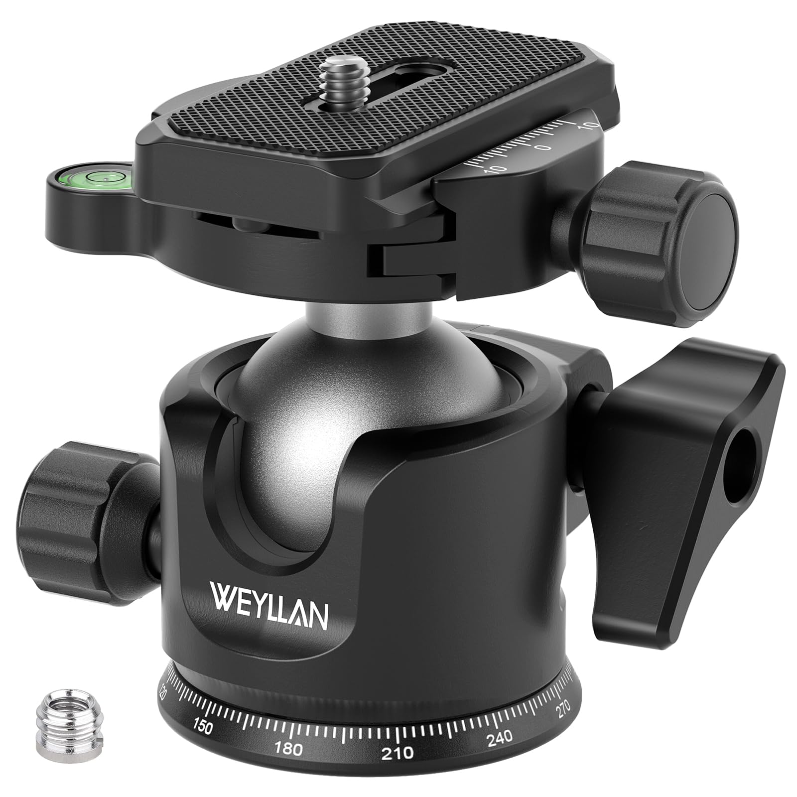 Amazon.com : Low Profile Tripod Ball Head, WEYLLAN 36mm Metal Panoramic ...