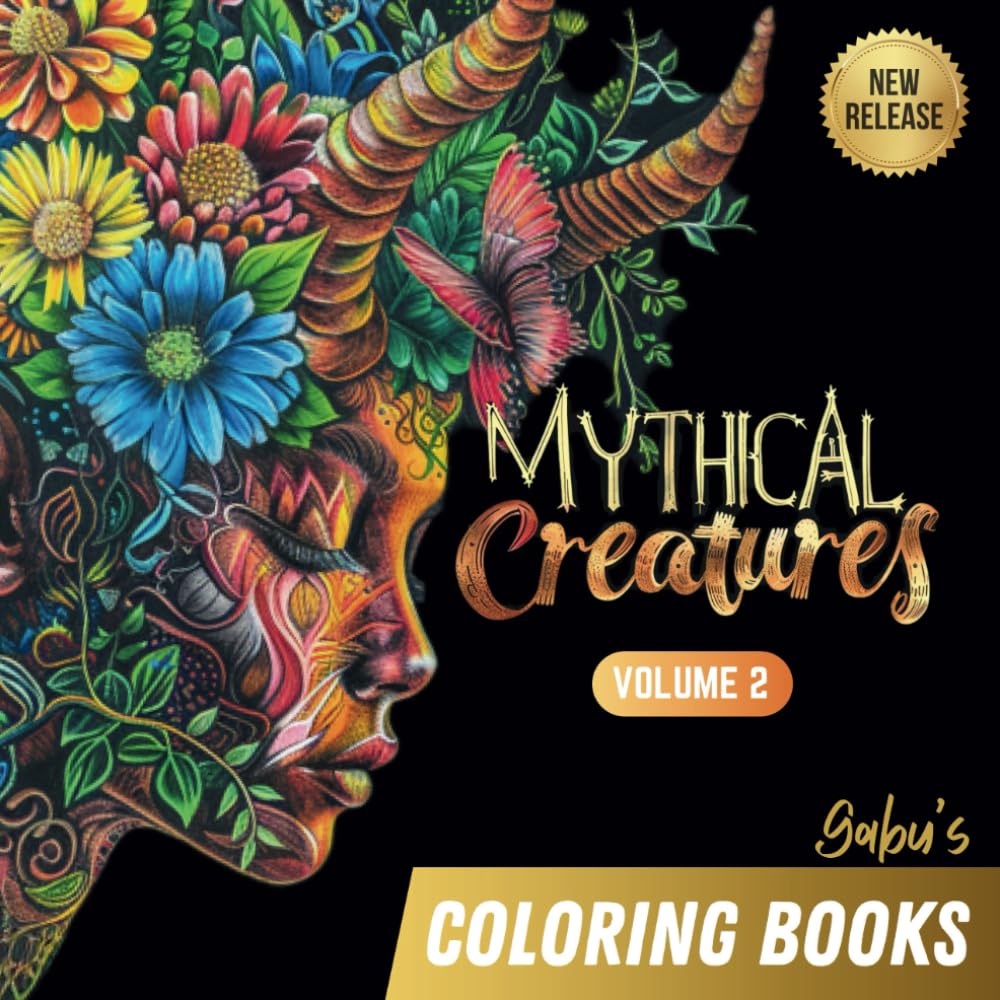 Amazon.com: Coloring Book for Adults: Mythical Creatures Volume 2: 9798320950297: Coloring Books ...