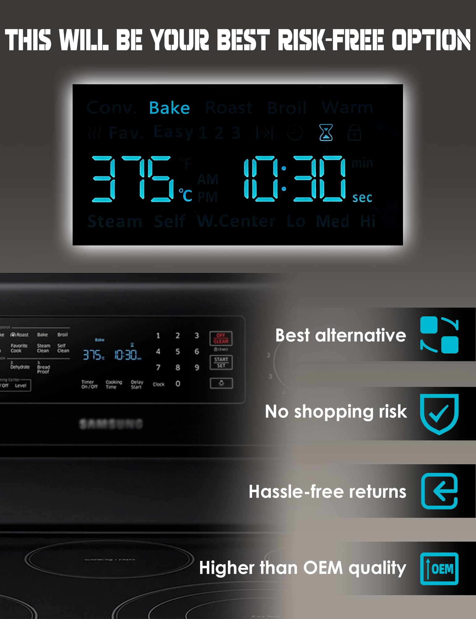 PROPART New Upgraded DE07-00129A LED Display Board, Compatible with ...