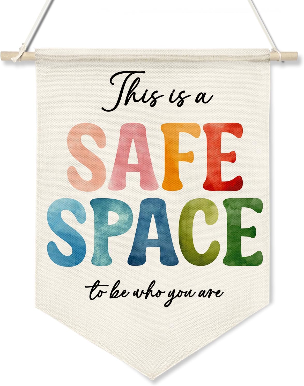 Amazon.com: This Is a Safe Space Wall Banner,Inspirational Canvas Wall ...