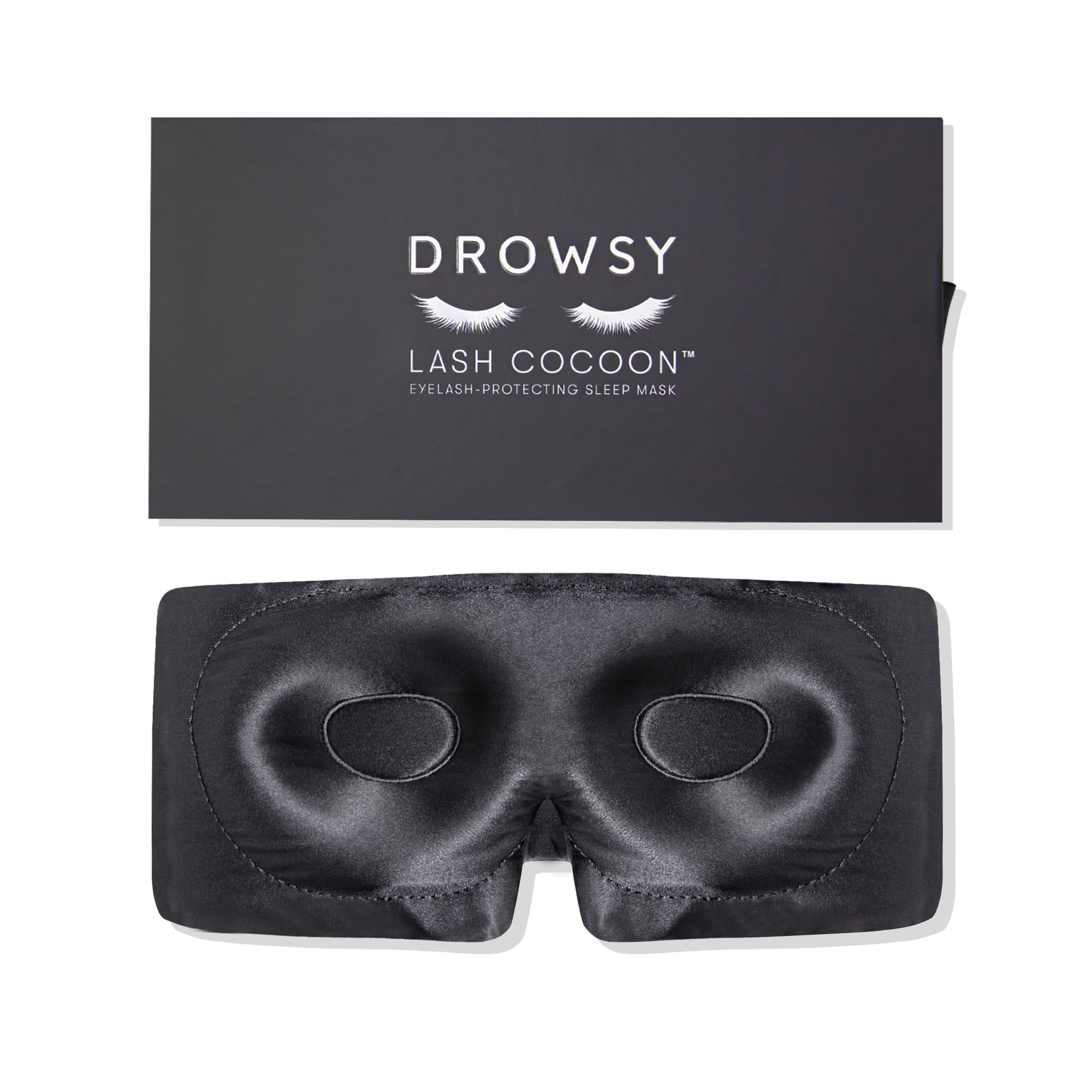 Amazon.com: DROWSY Eyelash Protecting Silk Sleep Mask for Natural ...