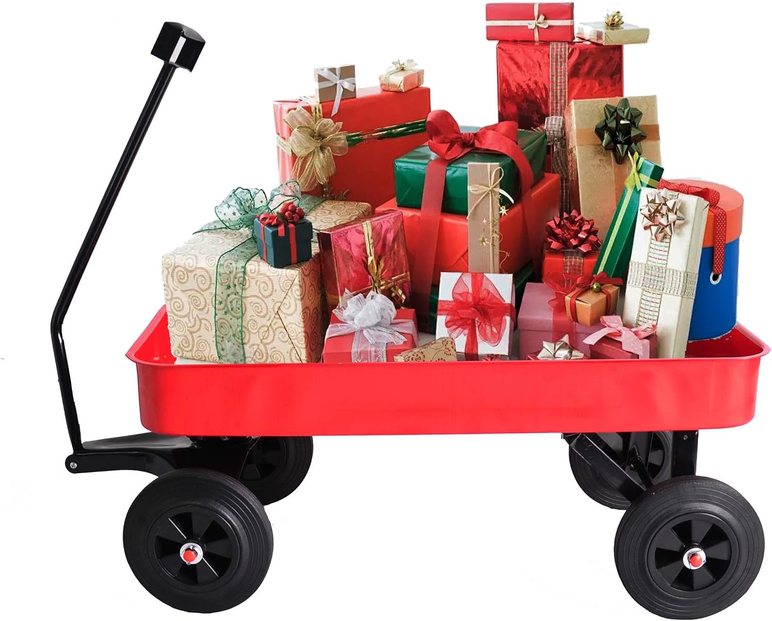 Original Classic Red Wagon Steel Body Outdoor Utility All Terrain Cargo ...