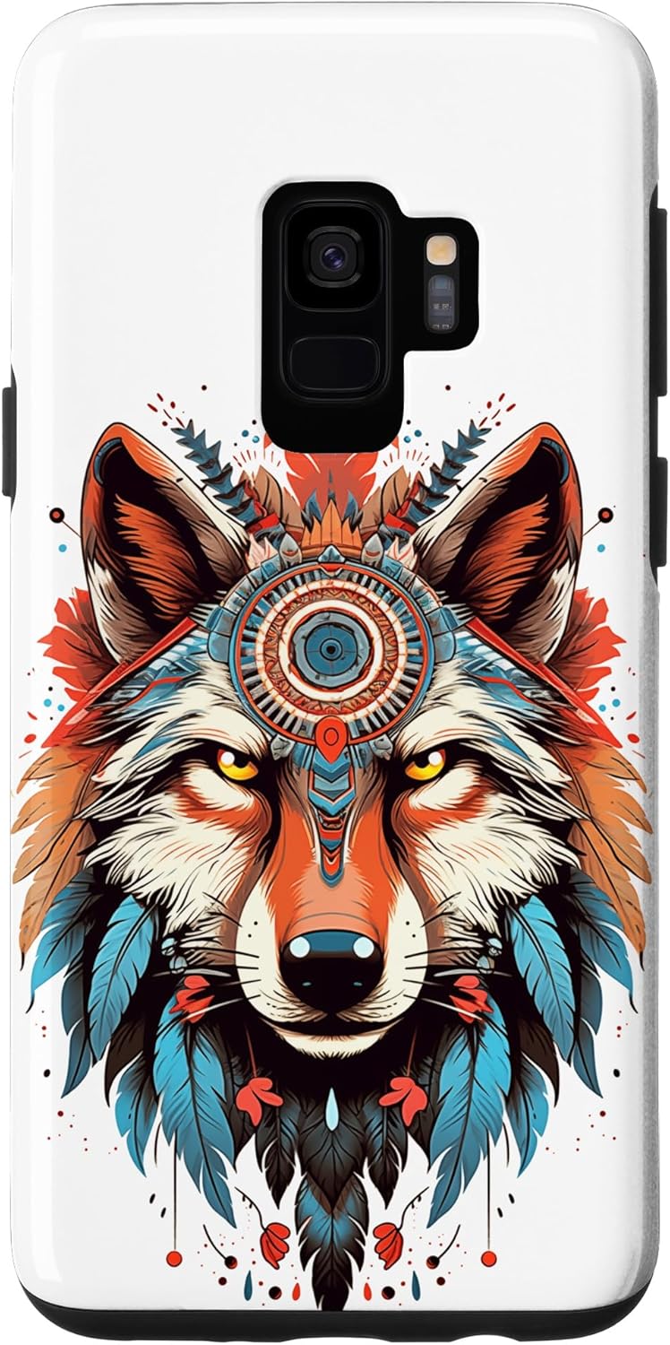 Amazon.com: Galaxy S9 Wolf Fox Boho Western Southern Native American ...