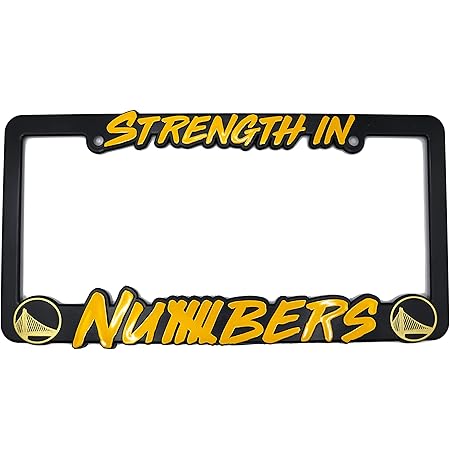 Amazon.com: GSW Strength in Numbers License Plate Frame (Gold and ...