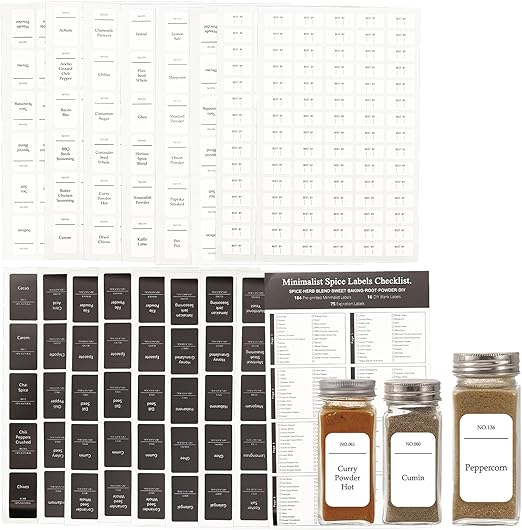 Amazon.com: 491 Pcs Pantry Labels, Kitchen Cabinet for Food Container ...