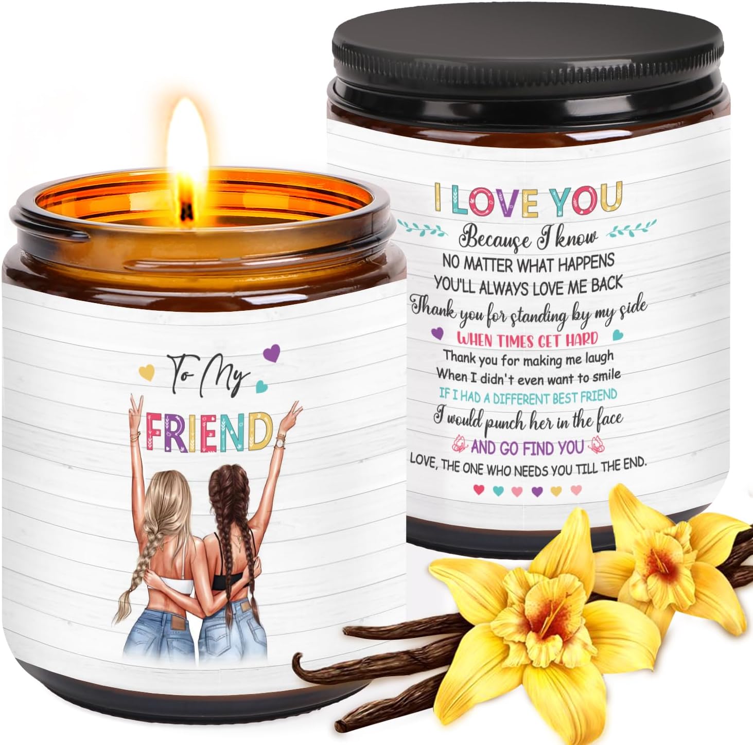 Friendship Gifts for Women Best Friend, 7OZ Vanilla Scented ...