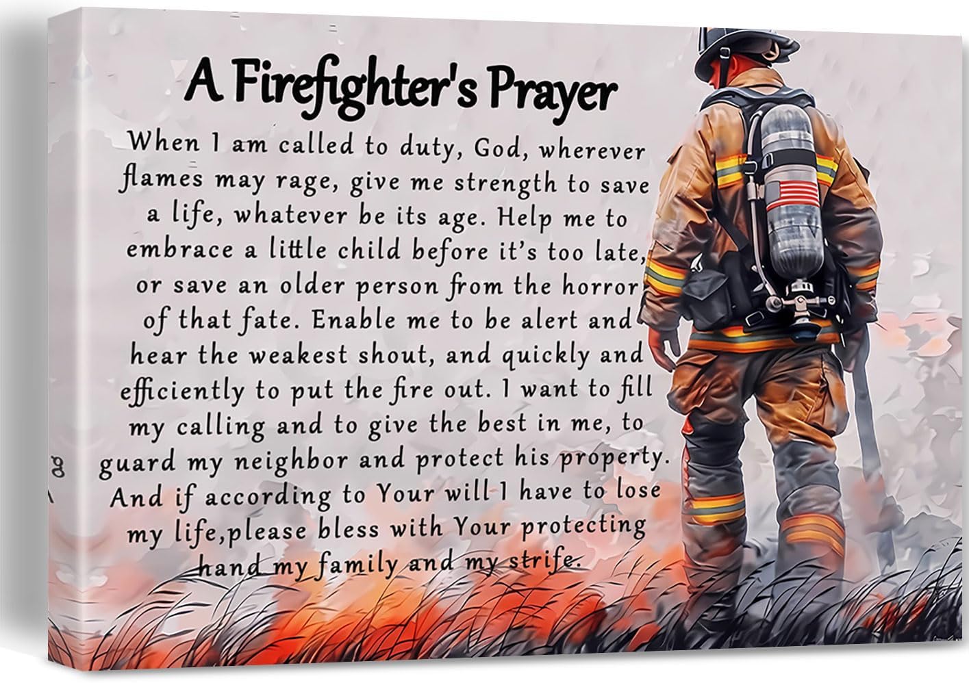 Amazon.com: Firefighter Gifts for Women Men, Firefighter's Prayer ...