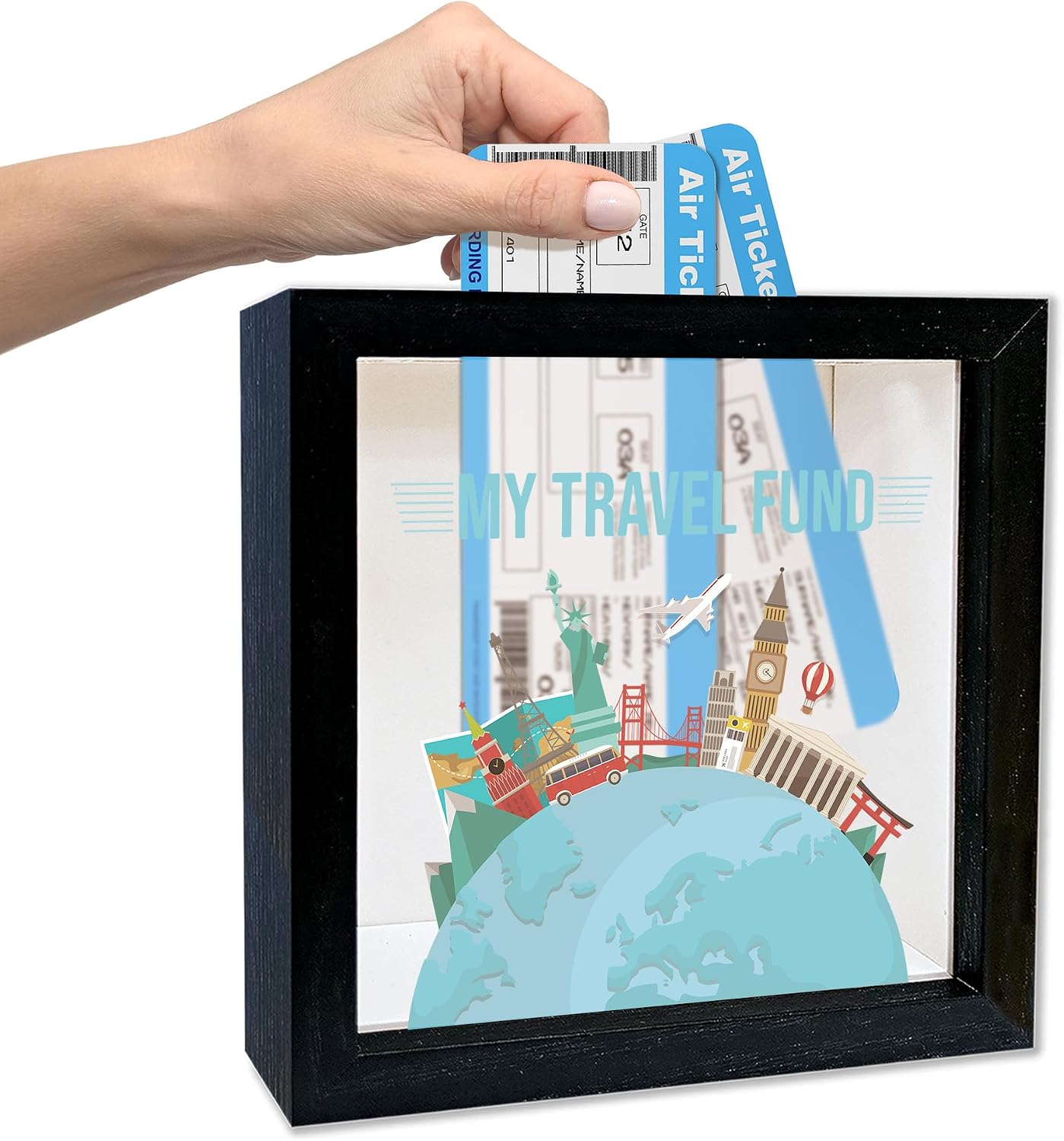 Amazon.com - Travel Fund Shadow Box Frame, Honeymoon Box with Slot, My ...