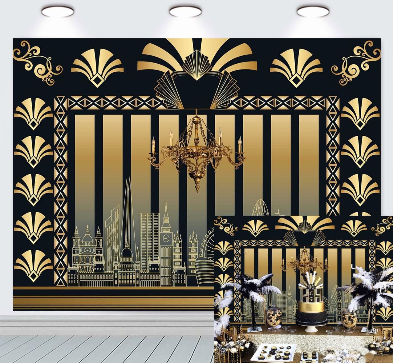 RUINI Roaring 20s Themed Backdrop Art Decor 1920s The Great Gatsby ...
