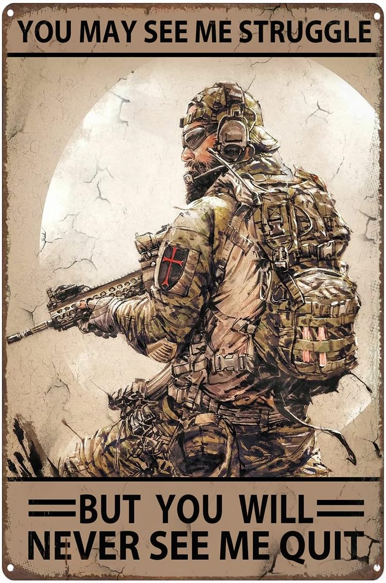 Amazon.com: FYMOMA Vintage Pewter Sign Wall Art Poster, Motivational ...