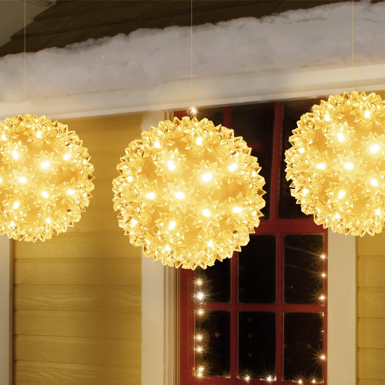 Elf Logic 3 Pack 12” Outdoor/Indoor LED Christmas Light Balls. Durable ...