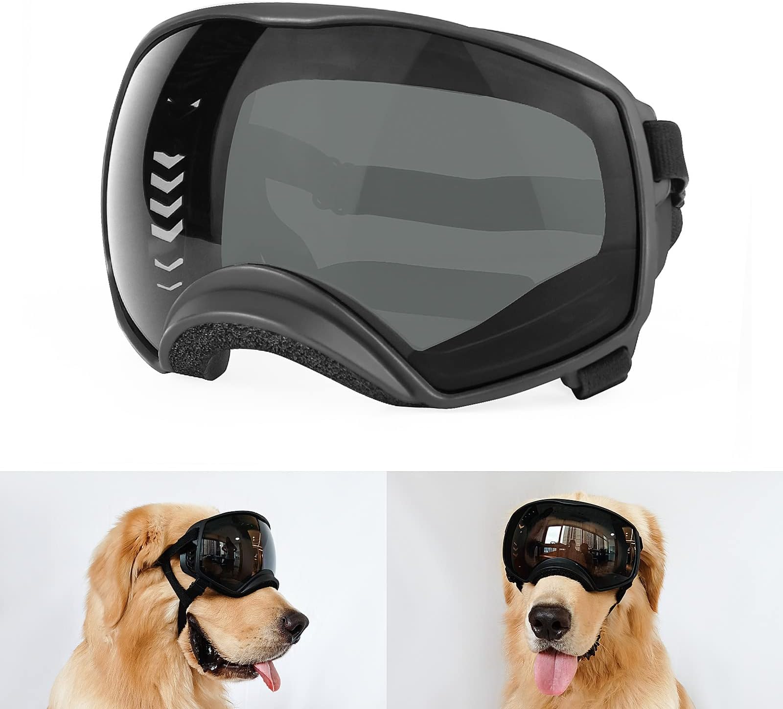 Amazon.com : PETLESO Dog Goggles for Large Breed, Dog Sunglasses Medium ...