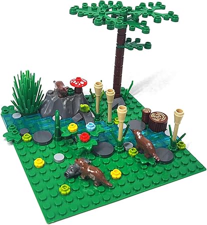 Amazon.com: Farm Animals Zoo Building Block Set C, Farm Animal Building ...