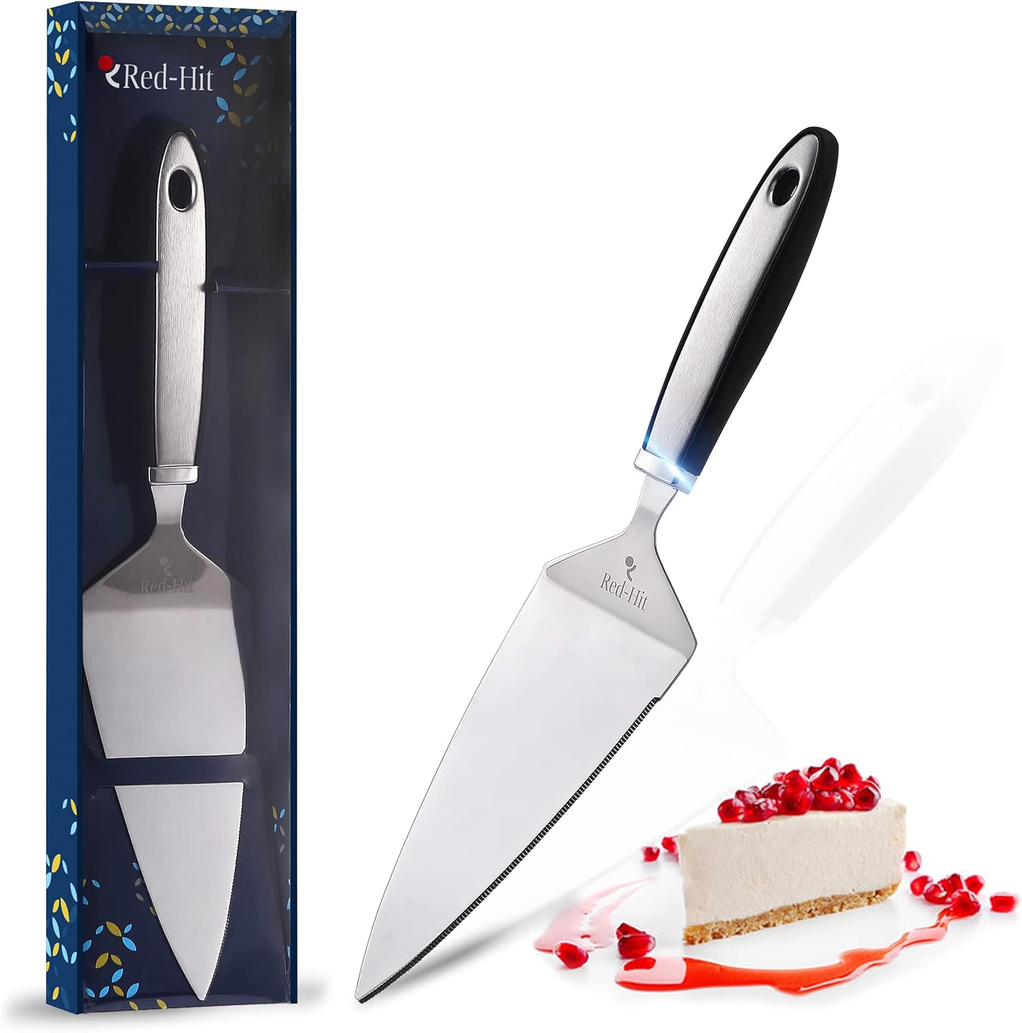 Amazon.com | Red-Hit Cake Cutter and Pie Server, Stainless Steel Angled ...