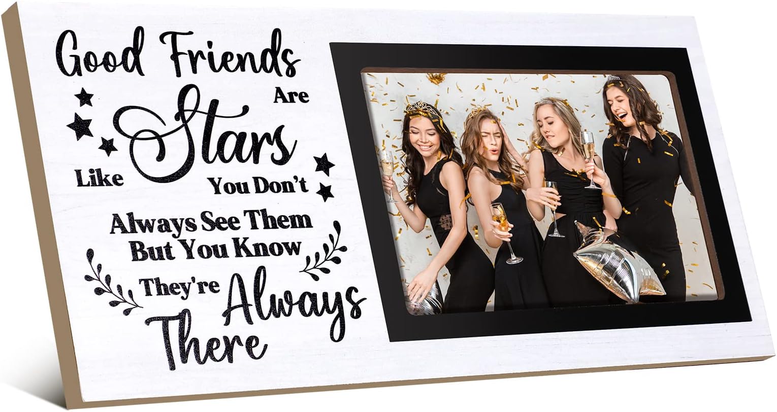 Amazon.com - MIGUMUTU Gifts for Best Friend Wood Picture Frames Holds 4 ...