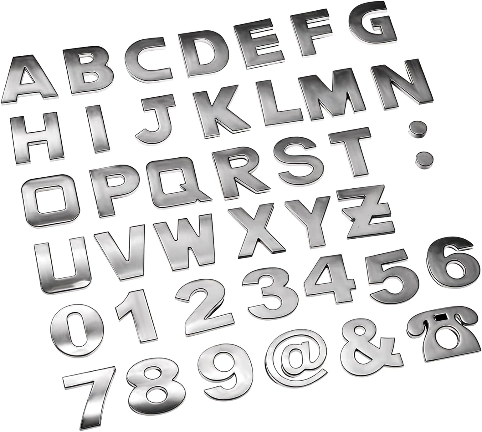 Amazon.com: MBAIYO 43Pcs Car Emblem Letters Sticker, 3D Chrome Number ...