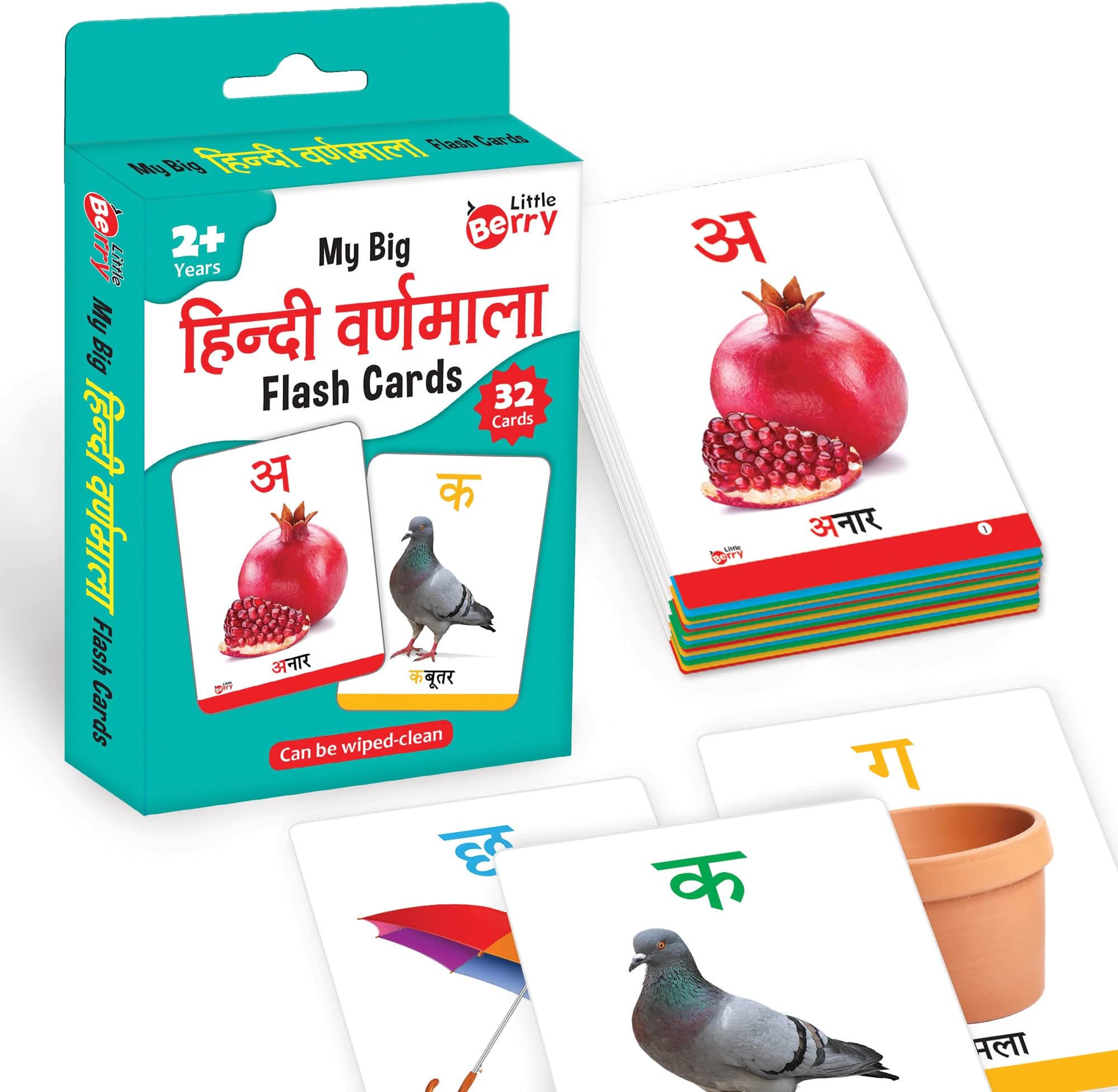 Buy Little Berry Big Flash Cards for Kids: Hindi Varnmala (Ka KHA Ga ...