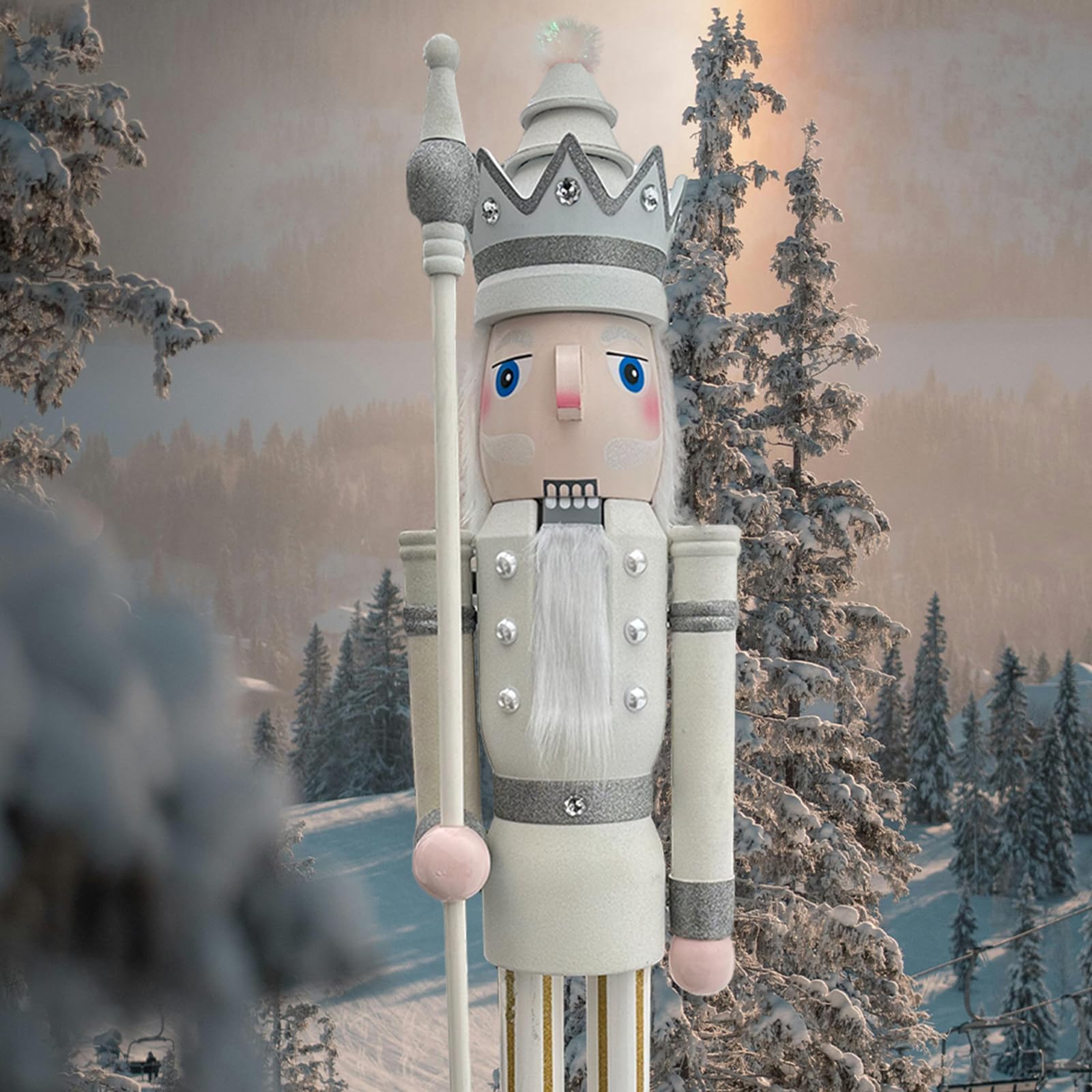 Amazon.com: Global Merchandise 75in. White Motion Activated Nutcracker ...