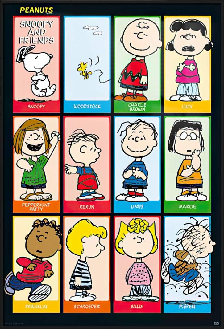 Amazon.com: POSTER STOP ONLINE Peanuts - Framed TV Show Poster/Print ...