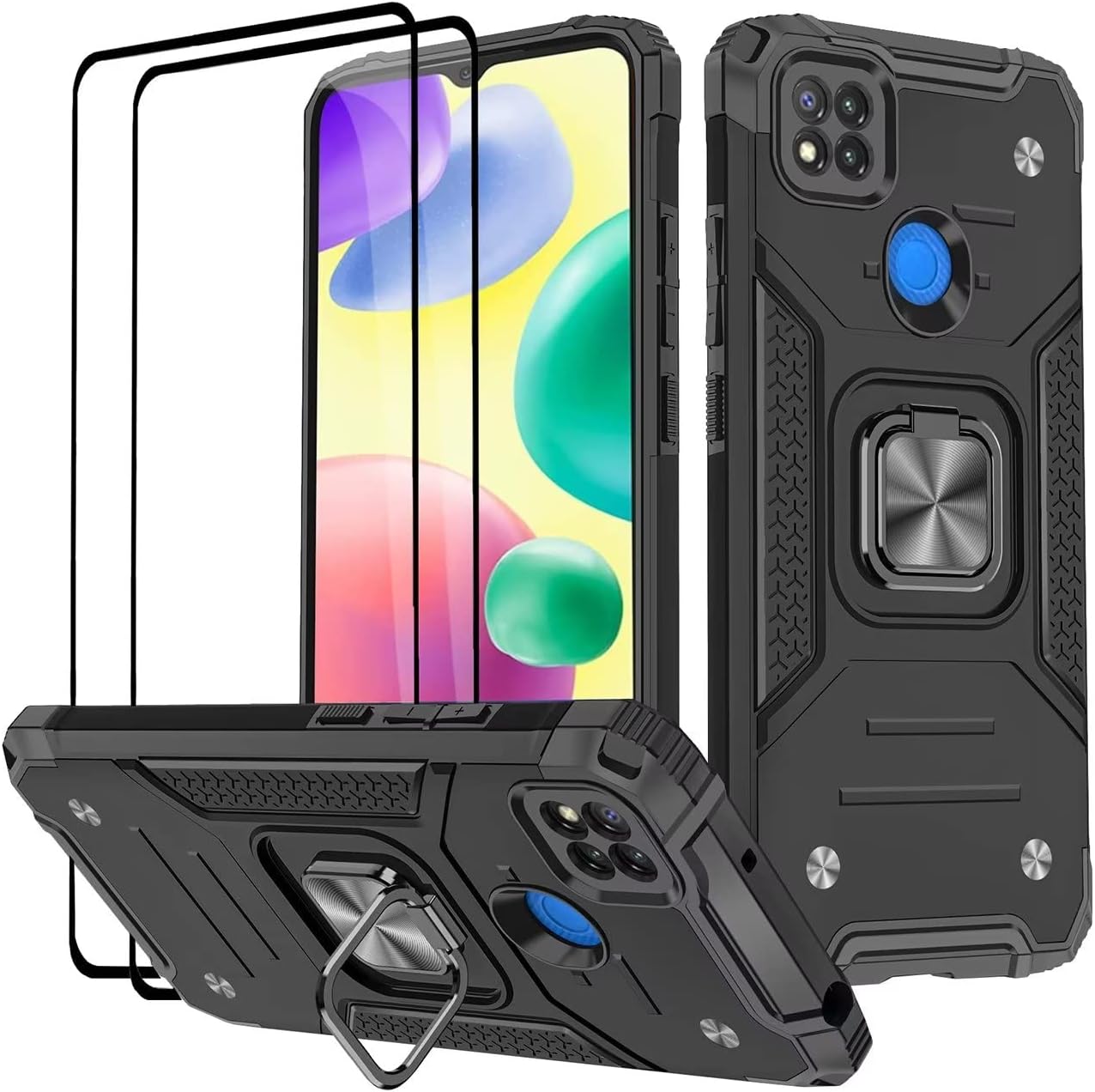 KANSi Coque pour Xiaomi Redmi 10A / Redmi 9C, Verre Trempé [2 Pièces ...
