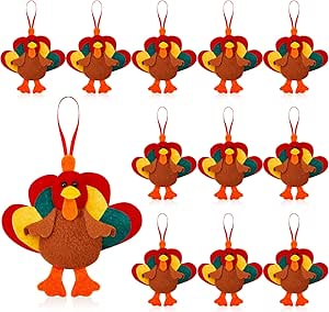 Amazon.com: Suhine 12 Pcs Thanksgiving Turkey Toy Stuffed Animal Bulk ...
