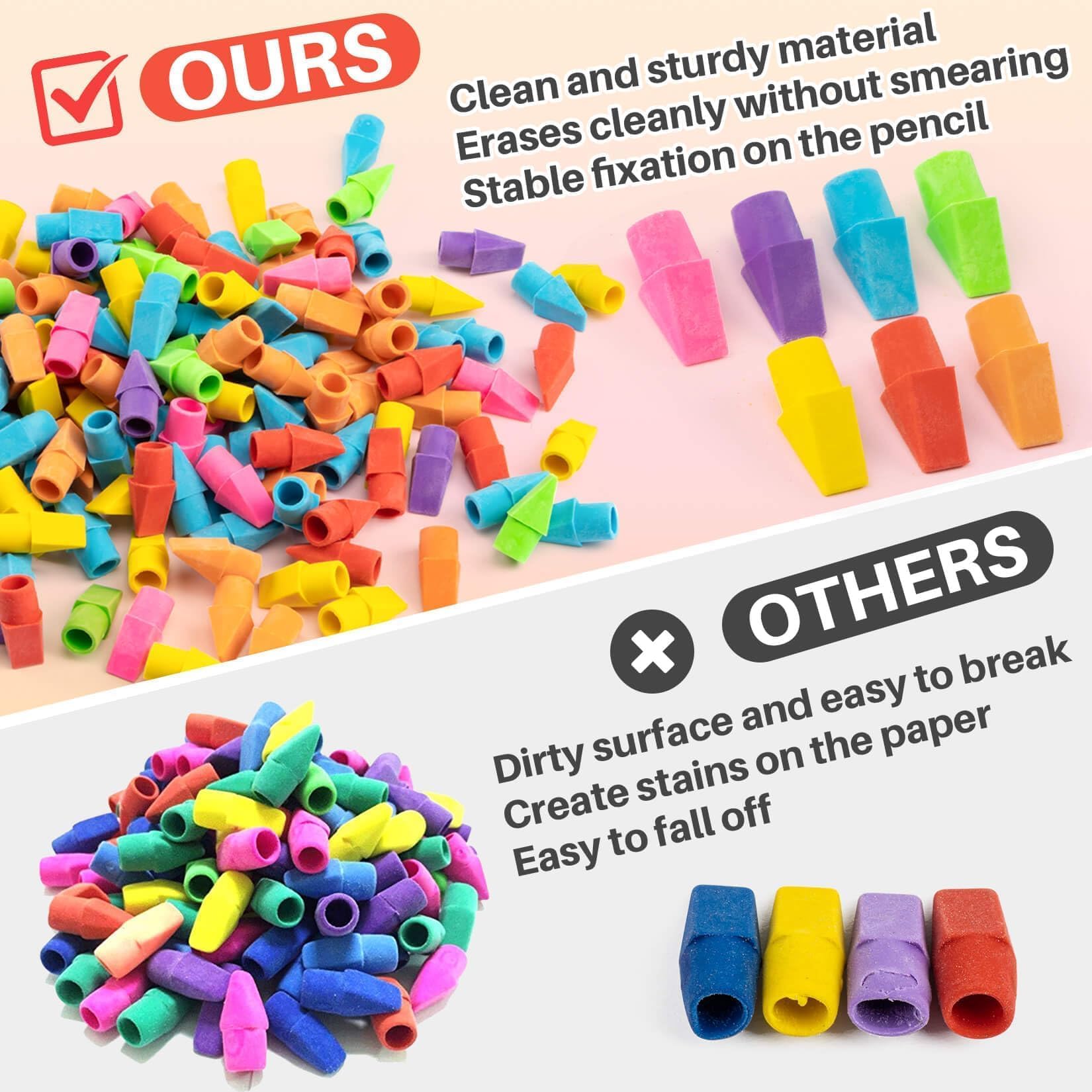 Snapklik.com : Sukh Cap Erasers For Pencils Pulk - Pencil Top Erasers ...