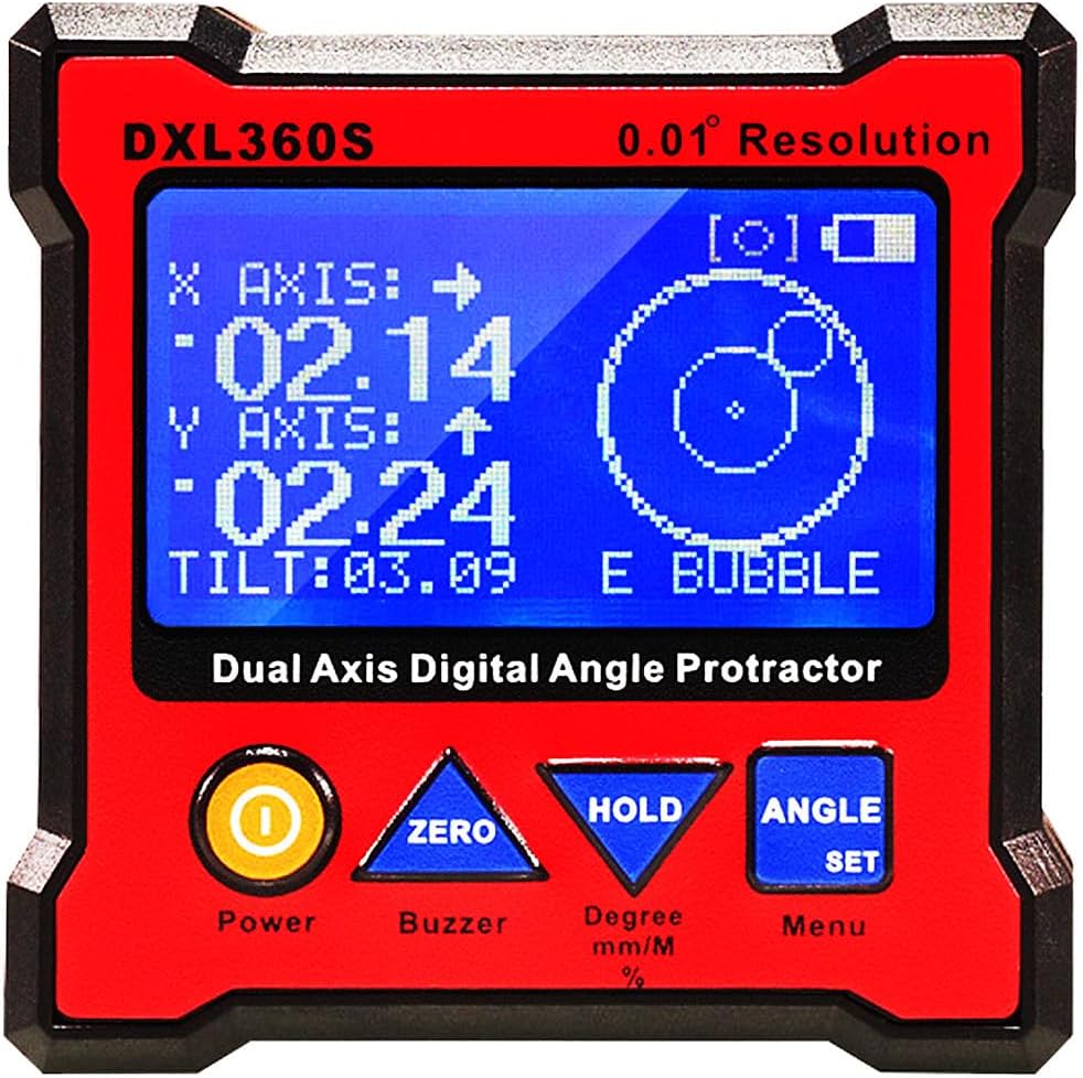 DXL360S High-precision Dual Axis Digital LCD Angle Protractor Dual-axis ...