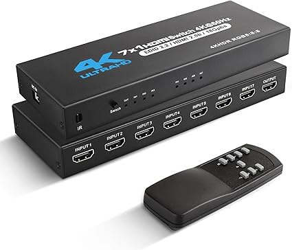 Amazon.com: NEWCARE HDMI Switch 7 in 1 Out 4K@60Hz, 7x1 HDMI Switcher ...