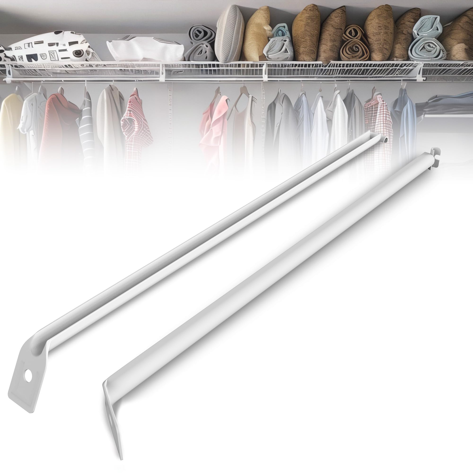 Amazon.com: Yingsi-fty 12pack Wire Shelving Support Bracket,White Wire ...