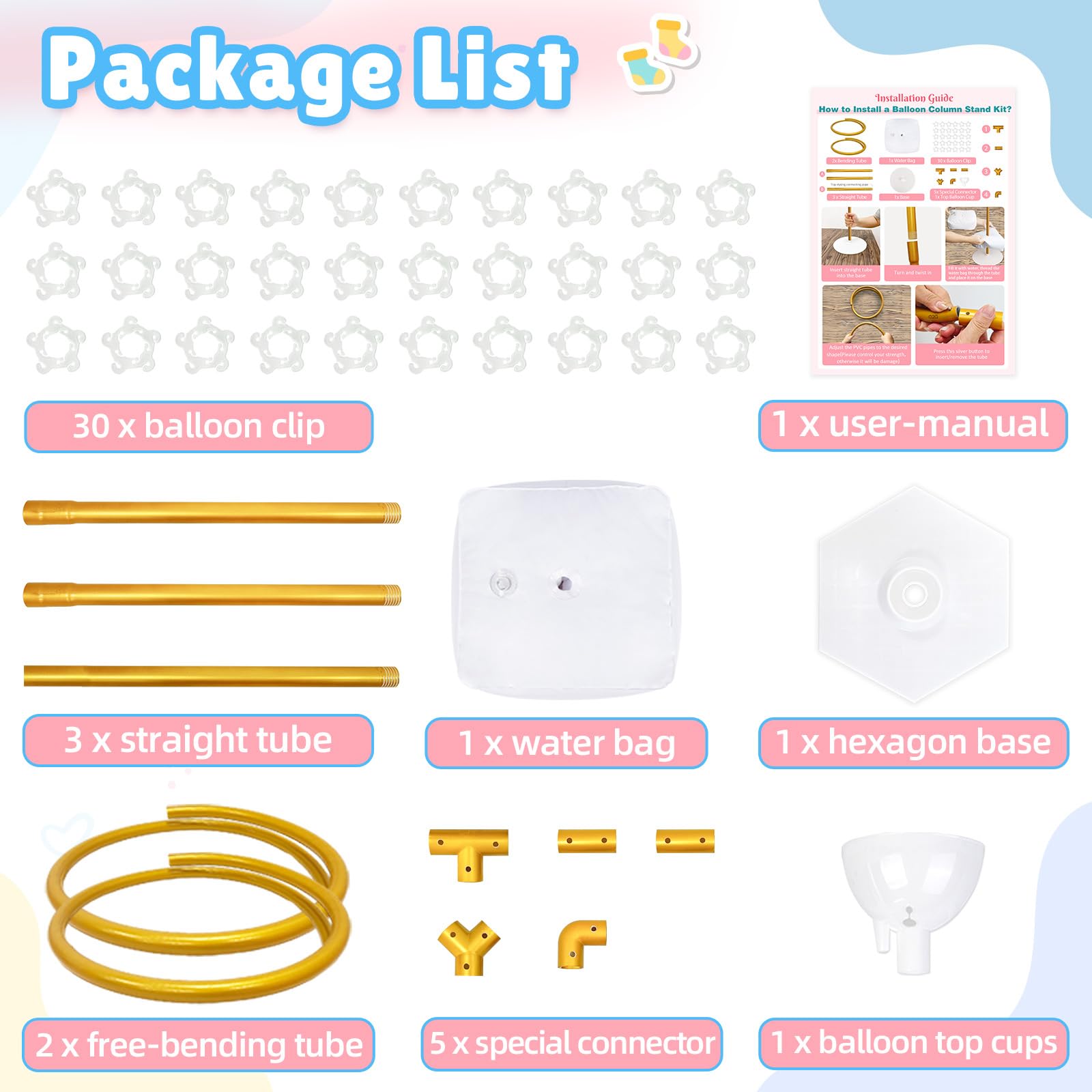 Snapklik.com : AerWo Upgraded 6FT Gender Reveal Balloon Arch Stand, DIY ...