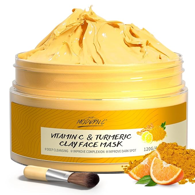 Amazon.com : POP MODERN.C Turmeric Vitamin C Clay Mask Deep Cleansing ...