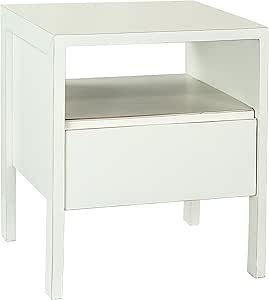 Amazon.com: Porthos Home Antique Revival Zen End Table, White : Home ...