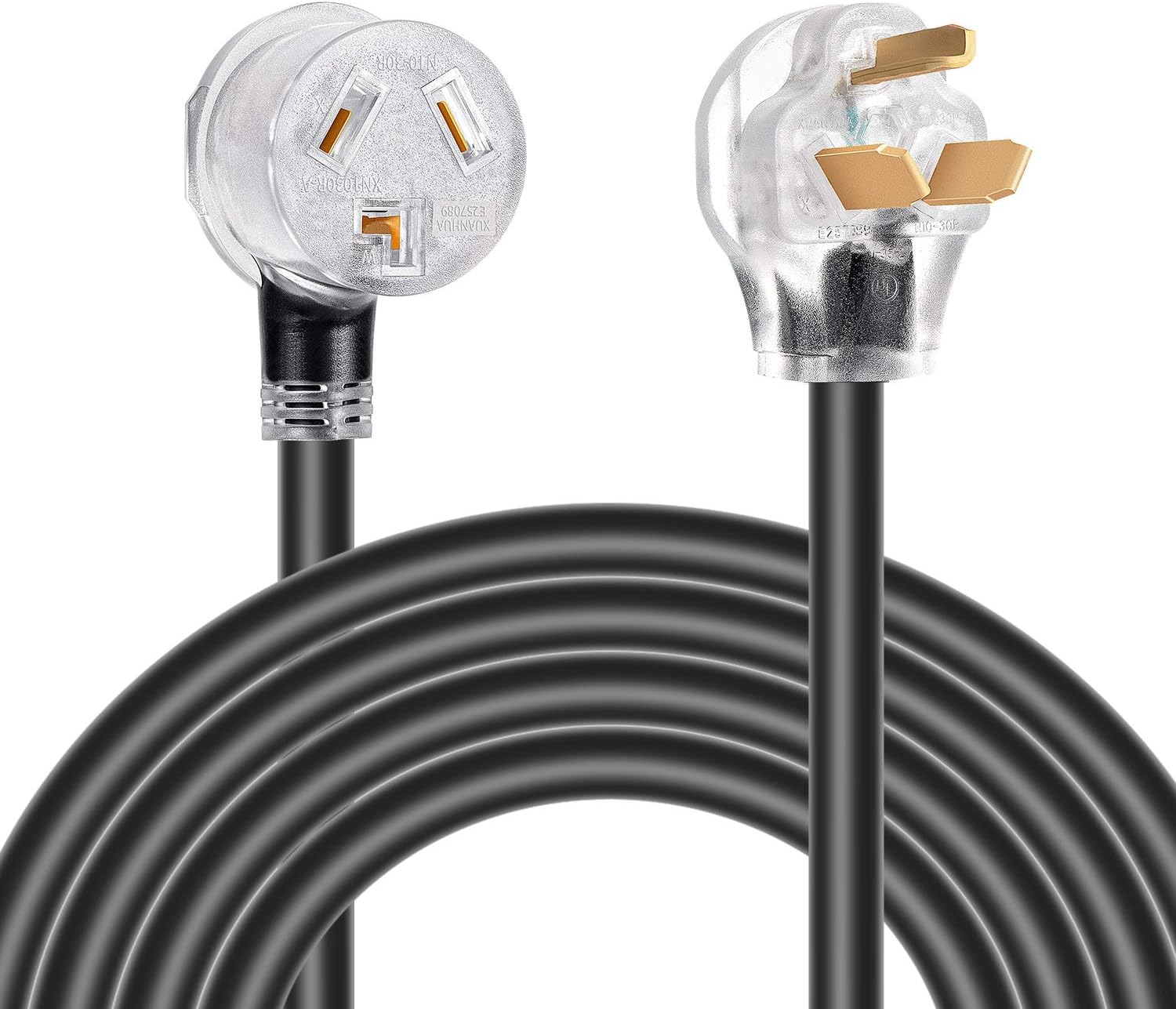 Rophor Cable de extensión para secadora de 3 puntas, 30 amperios NEMA ...