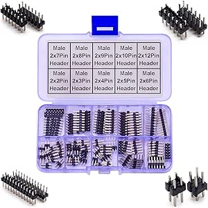Amazon.com: Keszoox 2.54mm Dual Row Pin Header 2P 3P 4P 5P 6P 7P 8P 9P 10P 12P, Male Pin Header ...