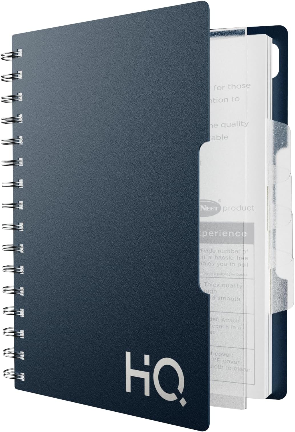 Navneet HQ | Five Subject Spiral Wiro Bound Notebook |14.8x21 cm ...