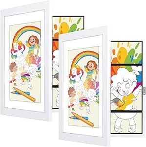 Amazon.com - 2 Pack Kids Art Frames 9.5x13 Front Opening Kids Artwork ...