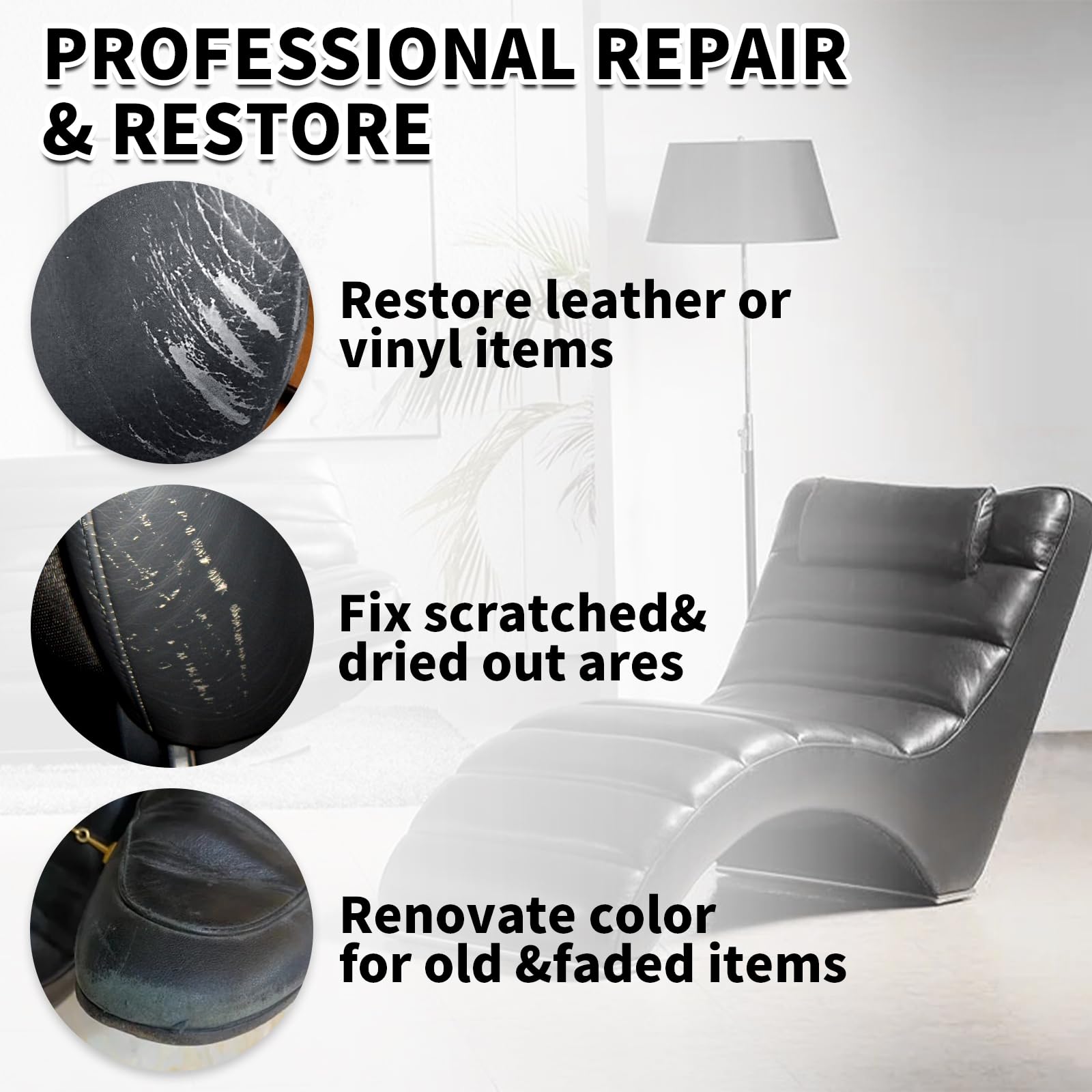 Snapklik.com : Leather Recoloring Balm Gray Leather Color Restorer For ...