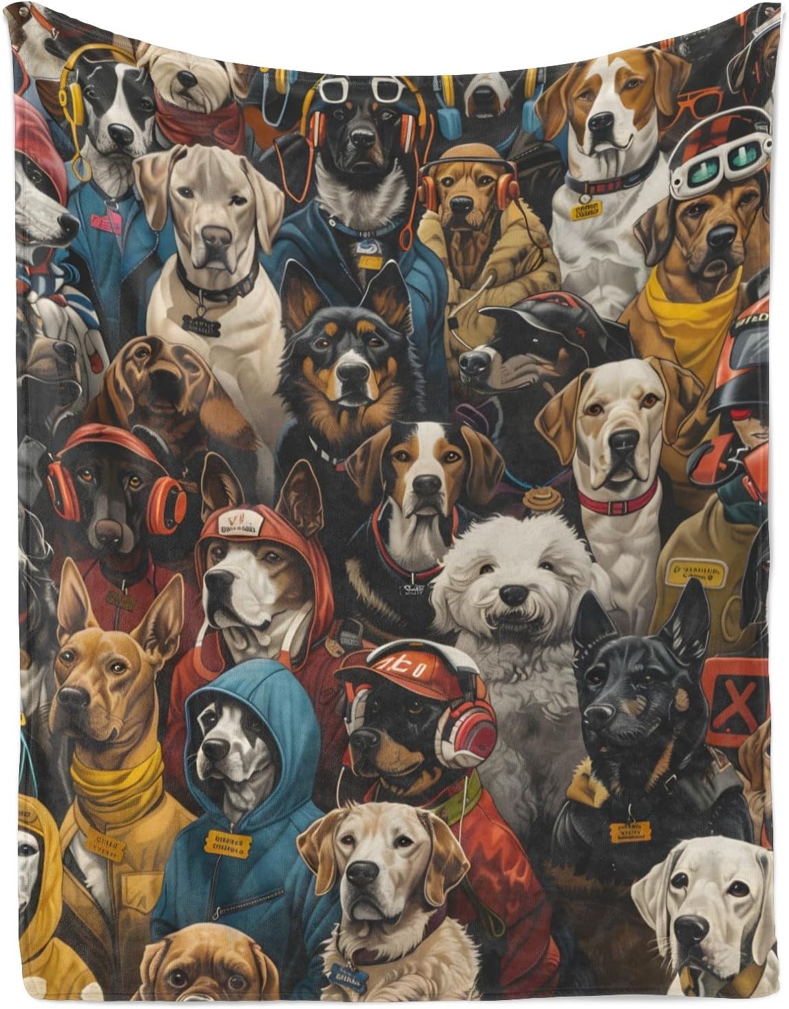 Amazon.com: Naniopick Collage Dogs Blanket Animals Blanket 350 GSM Cool ...