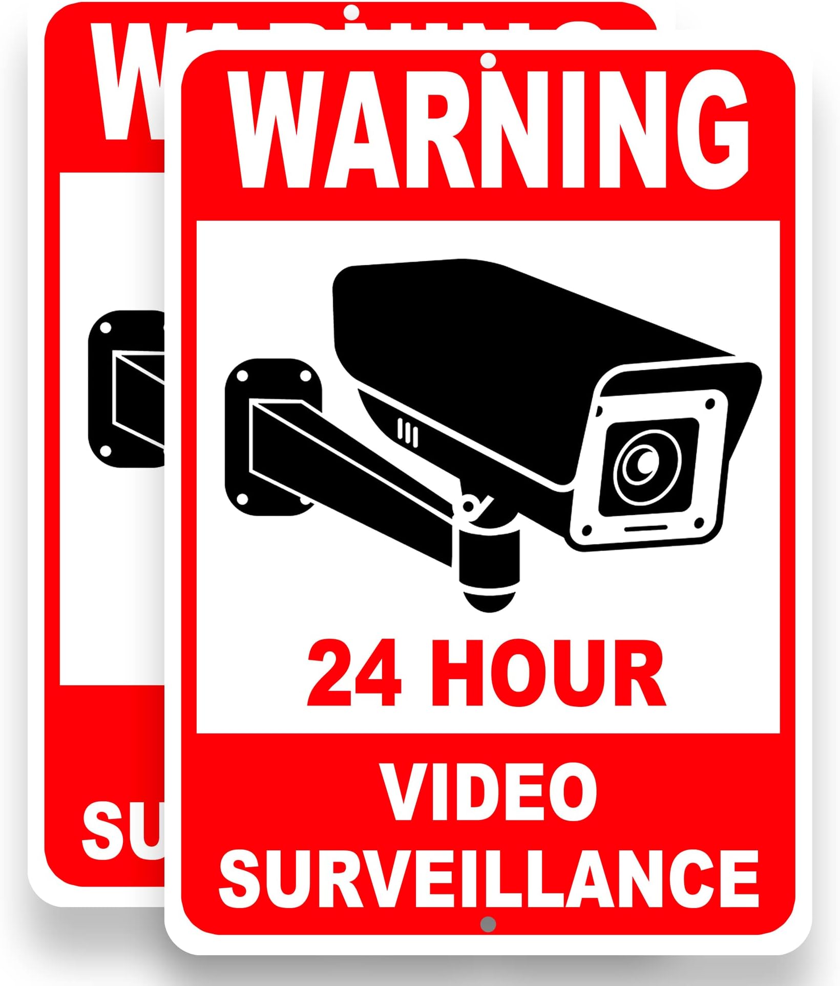 Amazon.com: 2 PC Video Surveillance Sign - 10x7 Aluminum Smile Your on ...