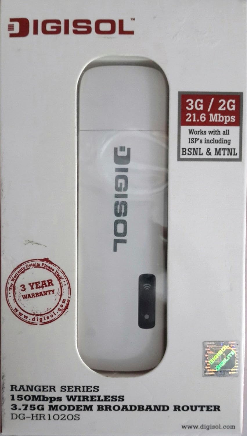 Digisol DG-HR1020S 150Mbps Wireless 3.75G Modem Broadband Router - Buy ...