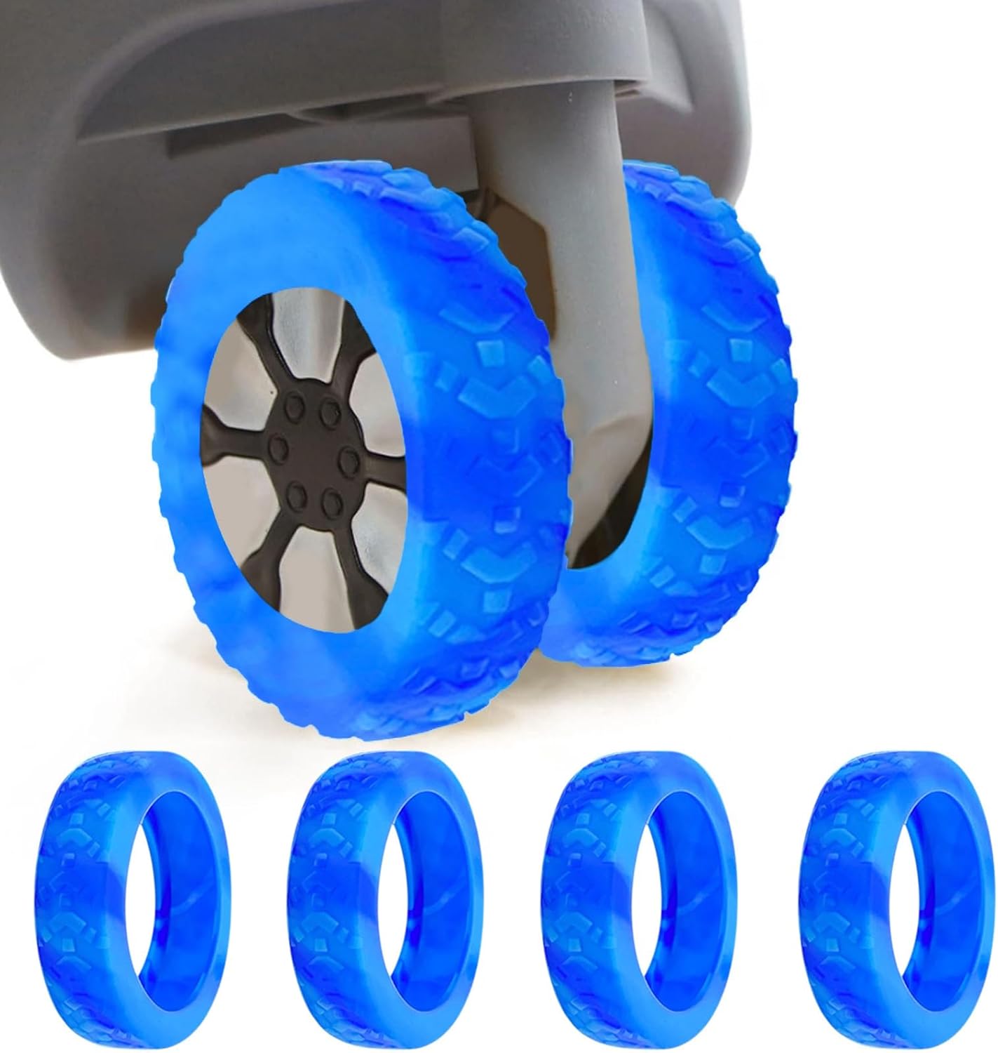 Amazon.com | 2023 New Luggage Roller Protection Covers, 4Pcs Silent ...