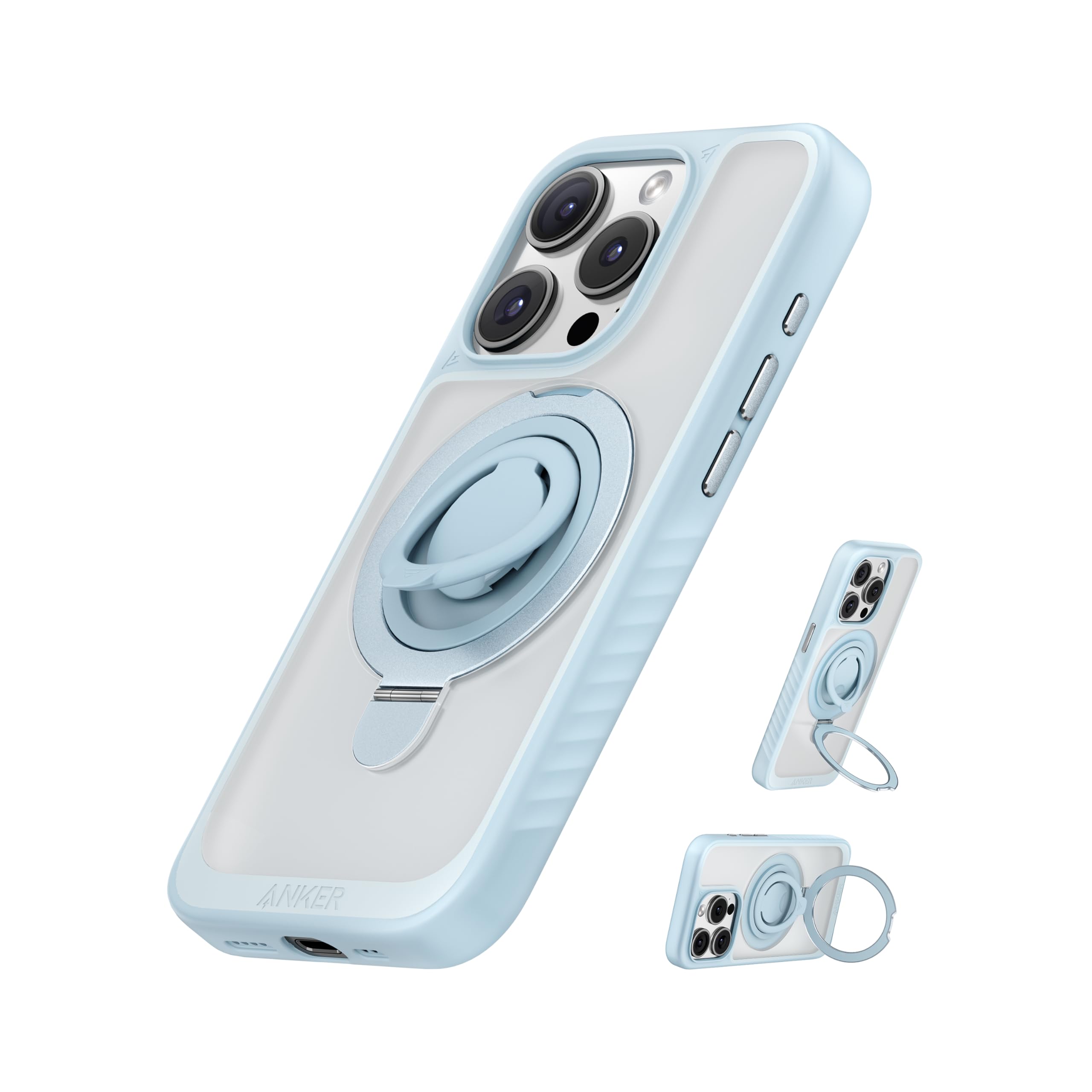 Amazon.com: Anker Magnetic Ring Stand for iPhone 15 Pro Case, Silicone ...