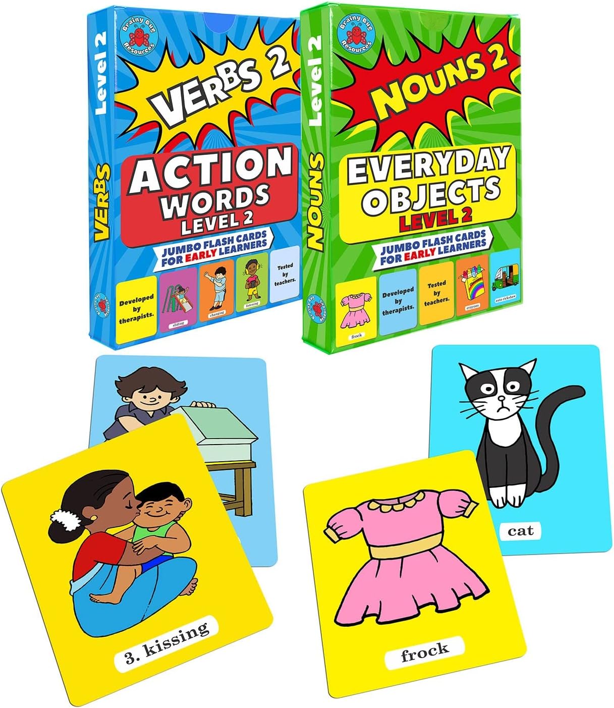 Buy 60 Early Years Flashcards | Everyday Objects and Action Words ...