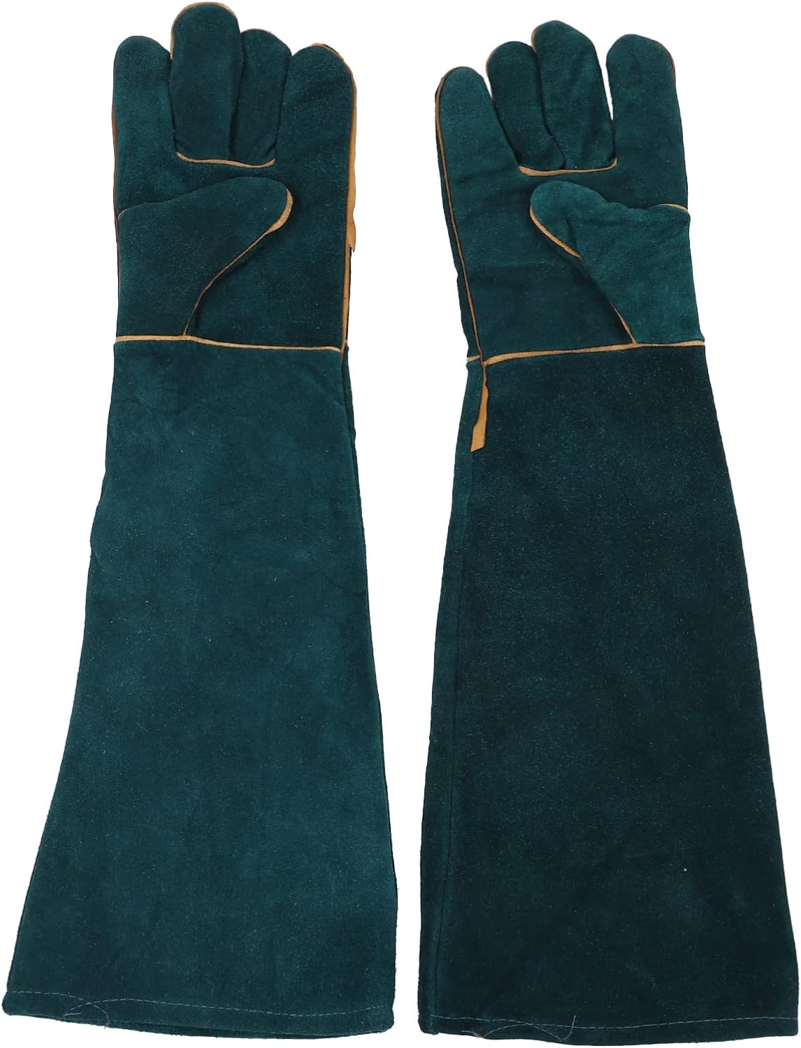 Leather Long Animal Handling Gloves: Bite Proof Reptile Protection ...