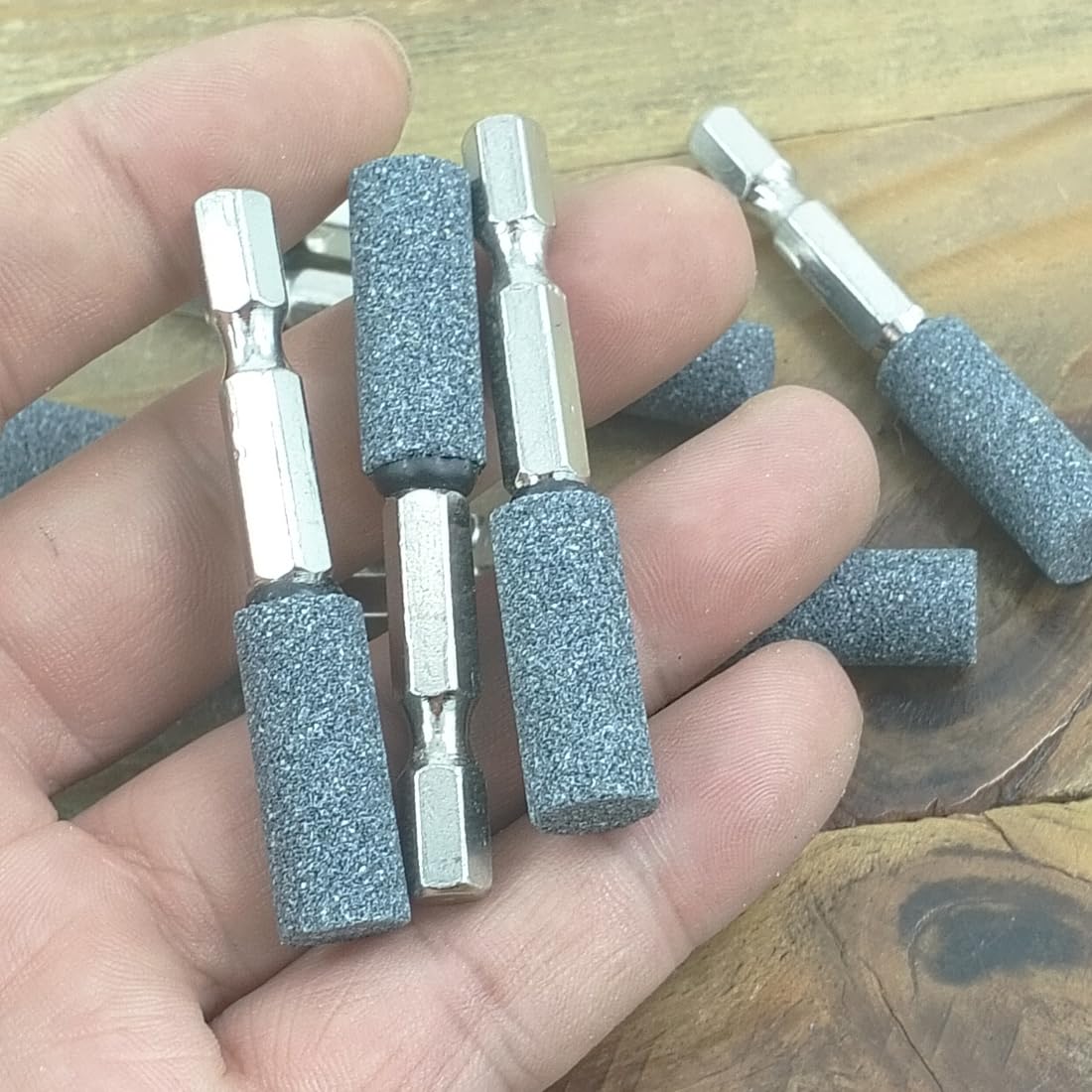 Snapklik.com : Luo Ke 8 Pcs 10mm Cylinder Shape Grinding Stones