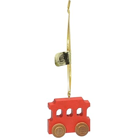 Amazon.com: Red Trolley Train Ornament - Made in USA : Home & Kitchen
