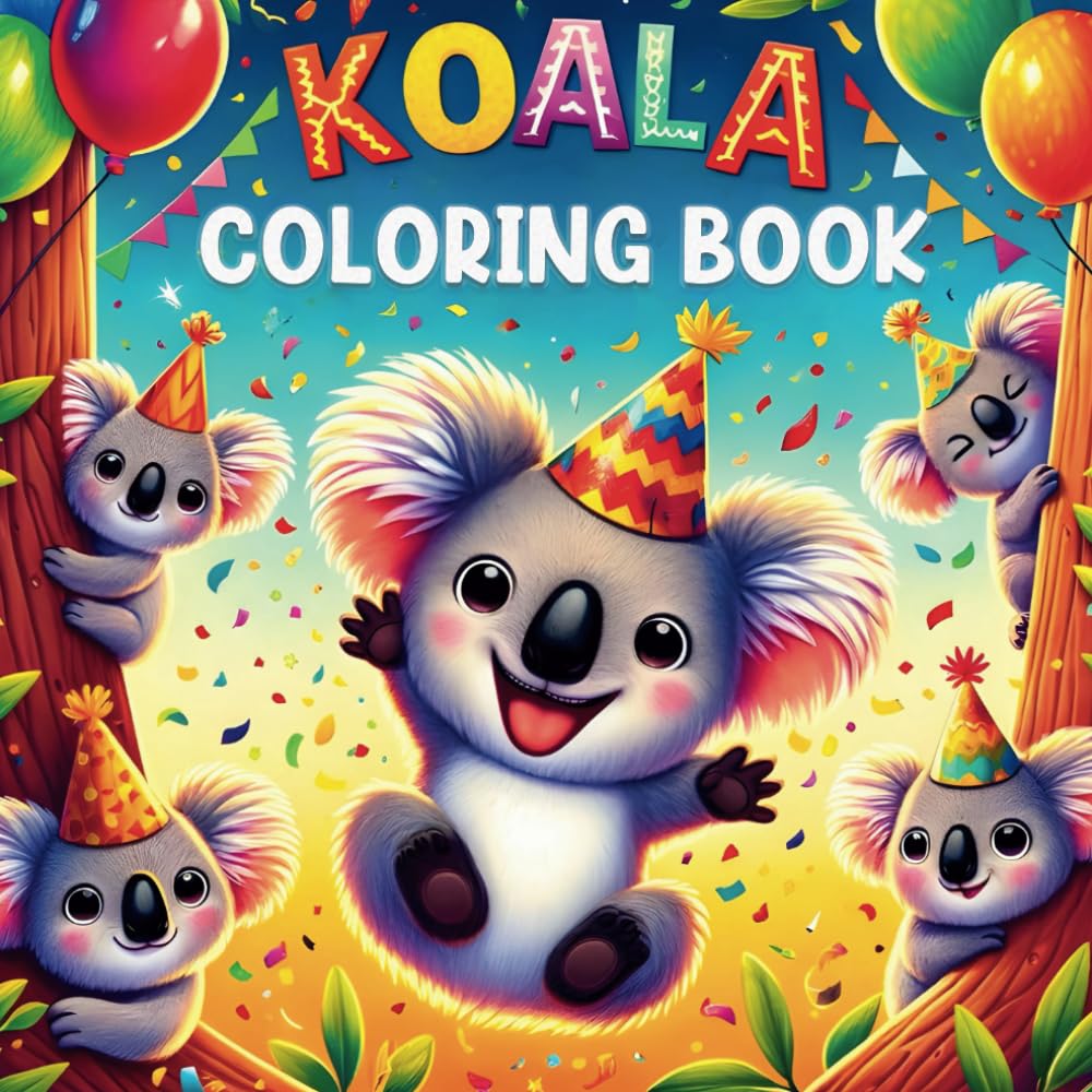 Koala Coloring Book: 50 Fun Facts to Discover and Color, Educational ...