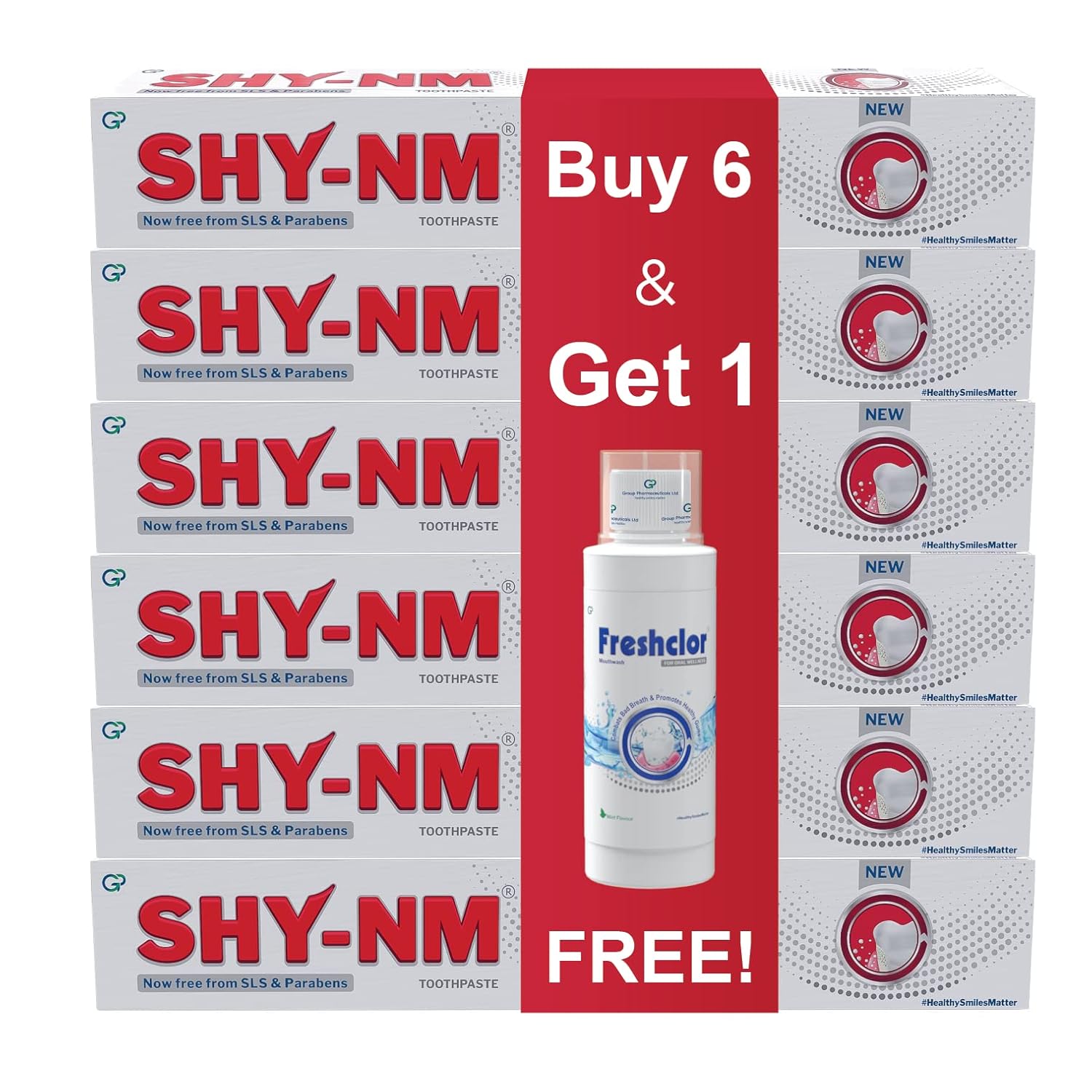 Buy SHY-NM Toothpaste for Sensitivity (100g x 6) | Plus 1 free ...