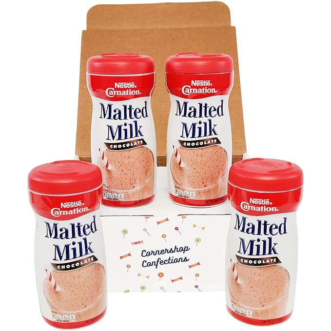 Amazon.com : Carnation Malted Milk 4 Canister Bulk Pack - Chocolate ...